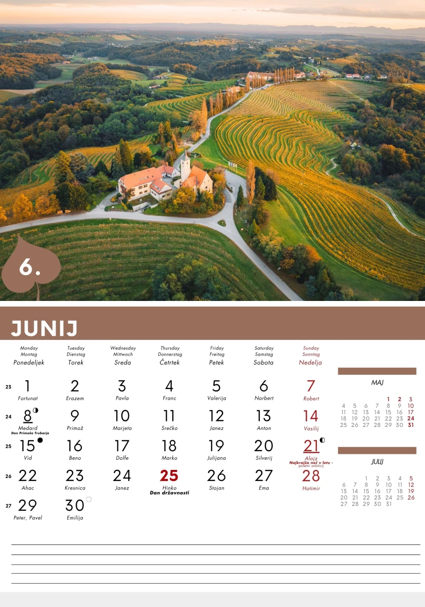 KOLEDAR POTEP PO SLOVENIJI 2026